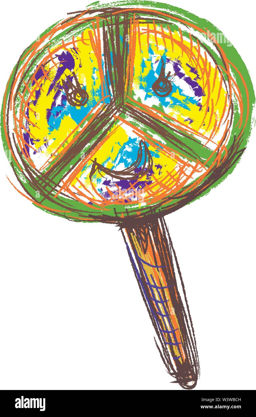 Peace sign, illustration, vector on white background Stock Vector Image ...