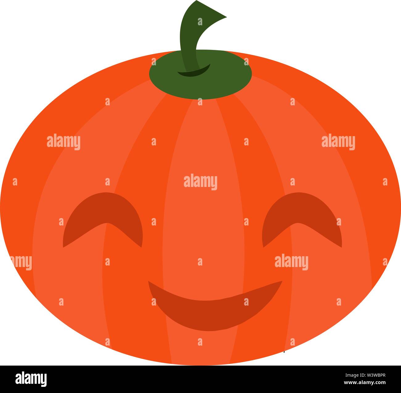 Happy pumpkin, illustration, vector on white background Stock Vector ...