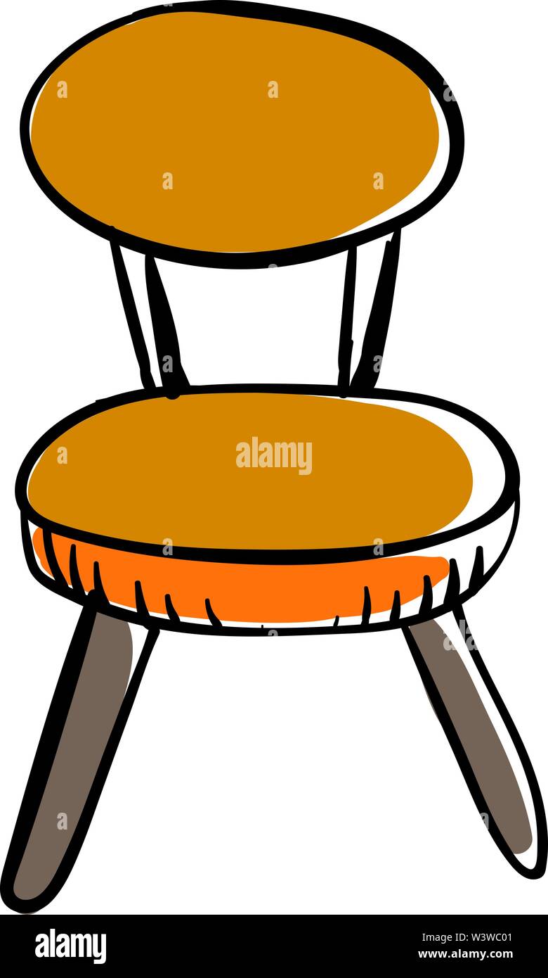 Retro chair, illustration, vector on white background Stock Vector ...