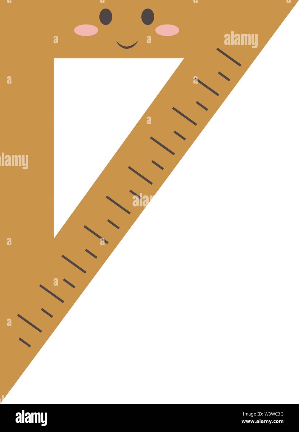 Happy ruler, illustration, vector on white background Stock Vector ...