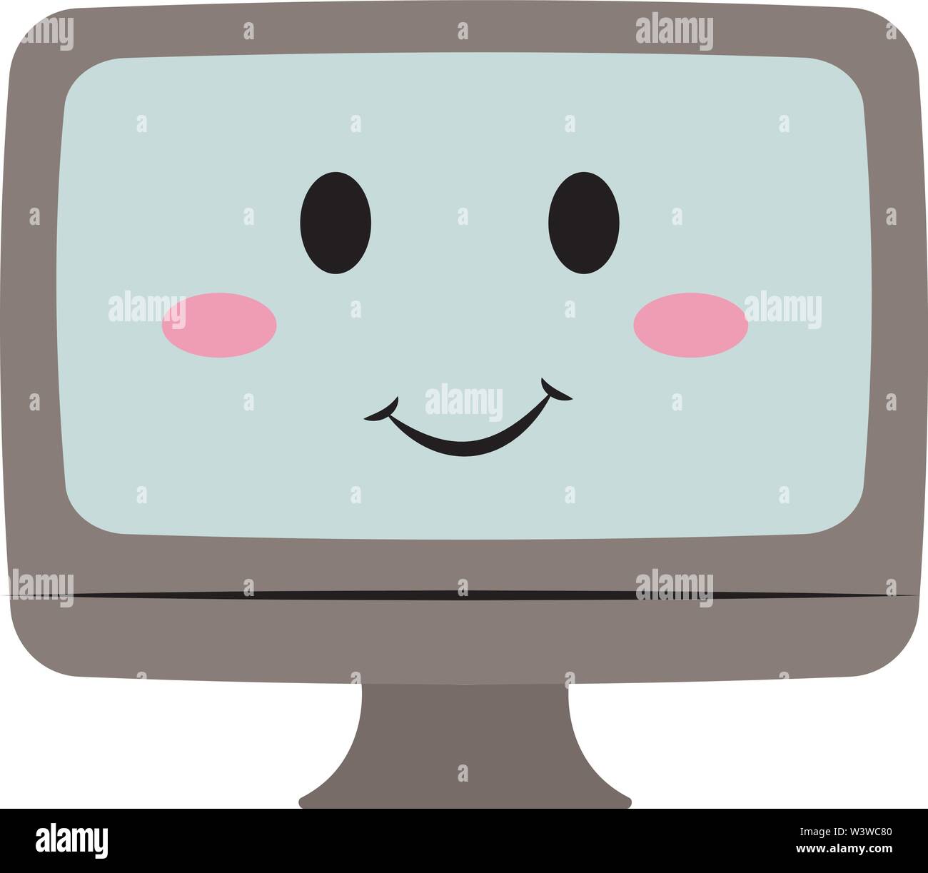 Happy screen, illustration, vector on white background Stock Vector ...