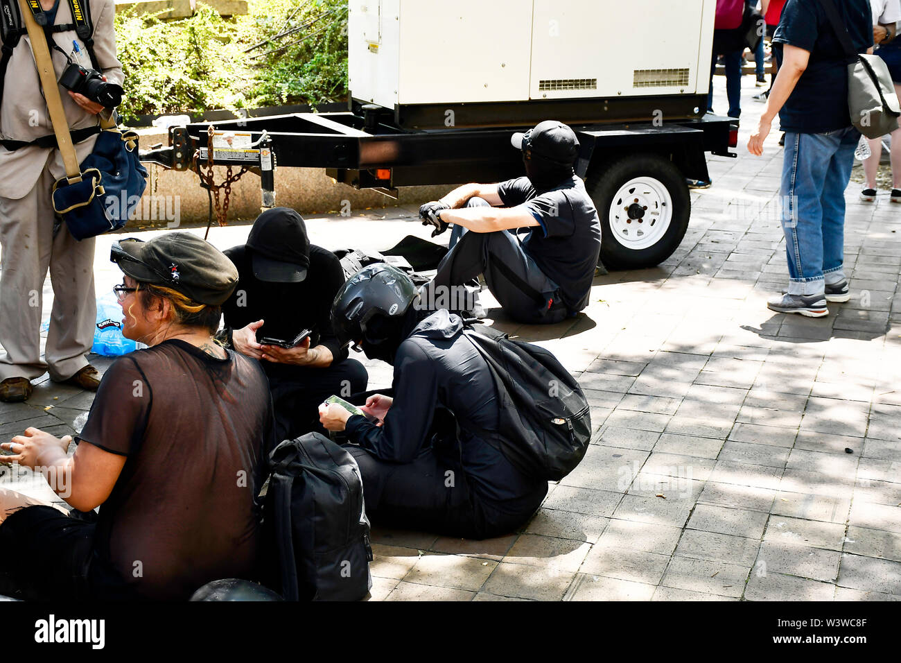 Alt Right demonstrators at Freedom Plaza in Washington DC Stock Photo ...