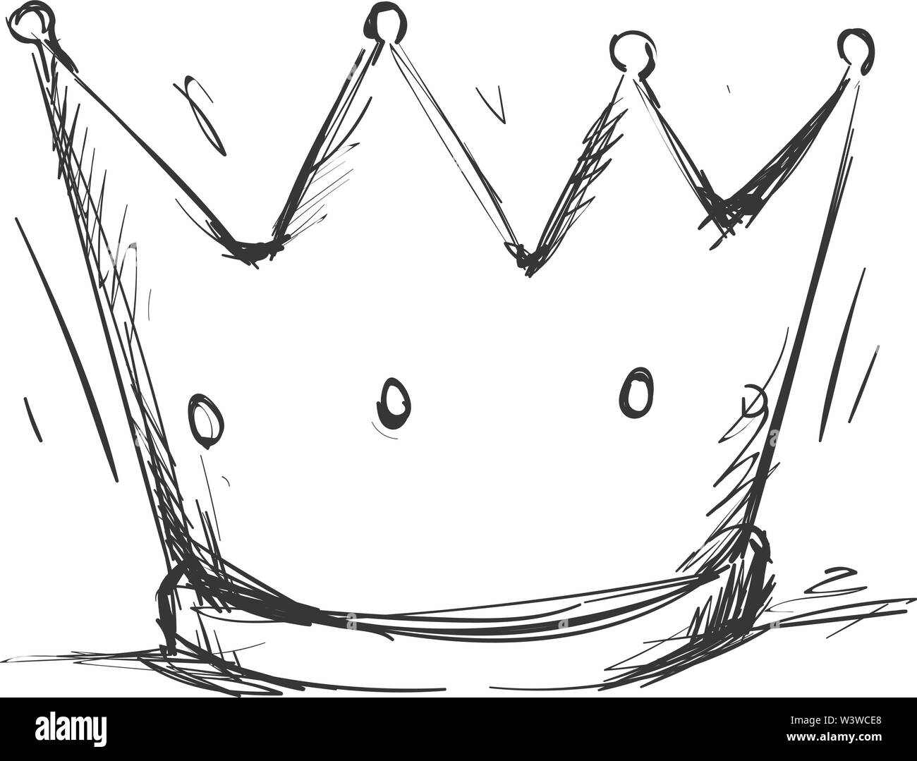 Crown drawing hi-res stock photography and images - Alamy