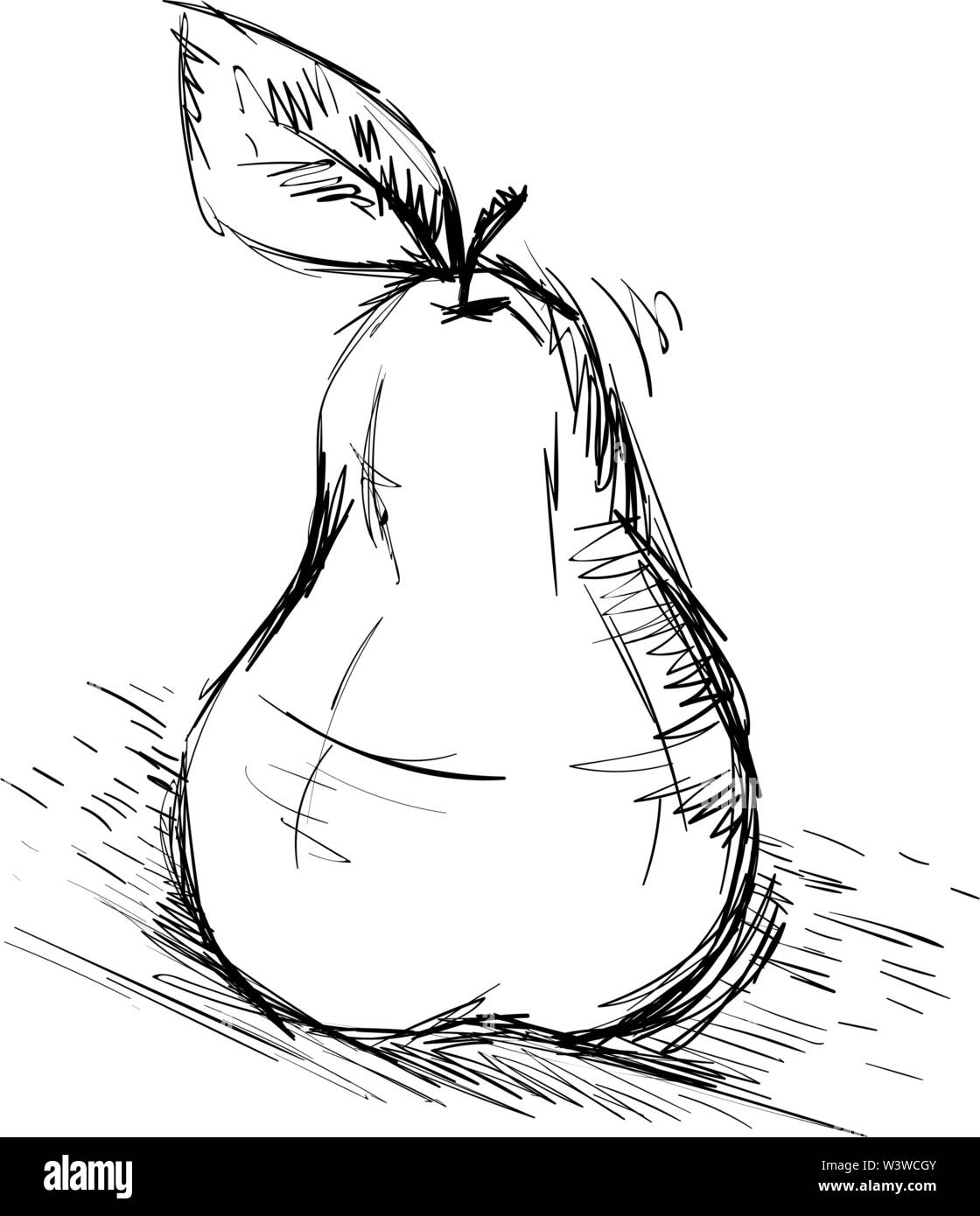 Fresh apple pear on Black and White Stock Photos & Images - Alamy