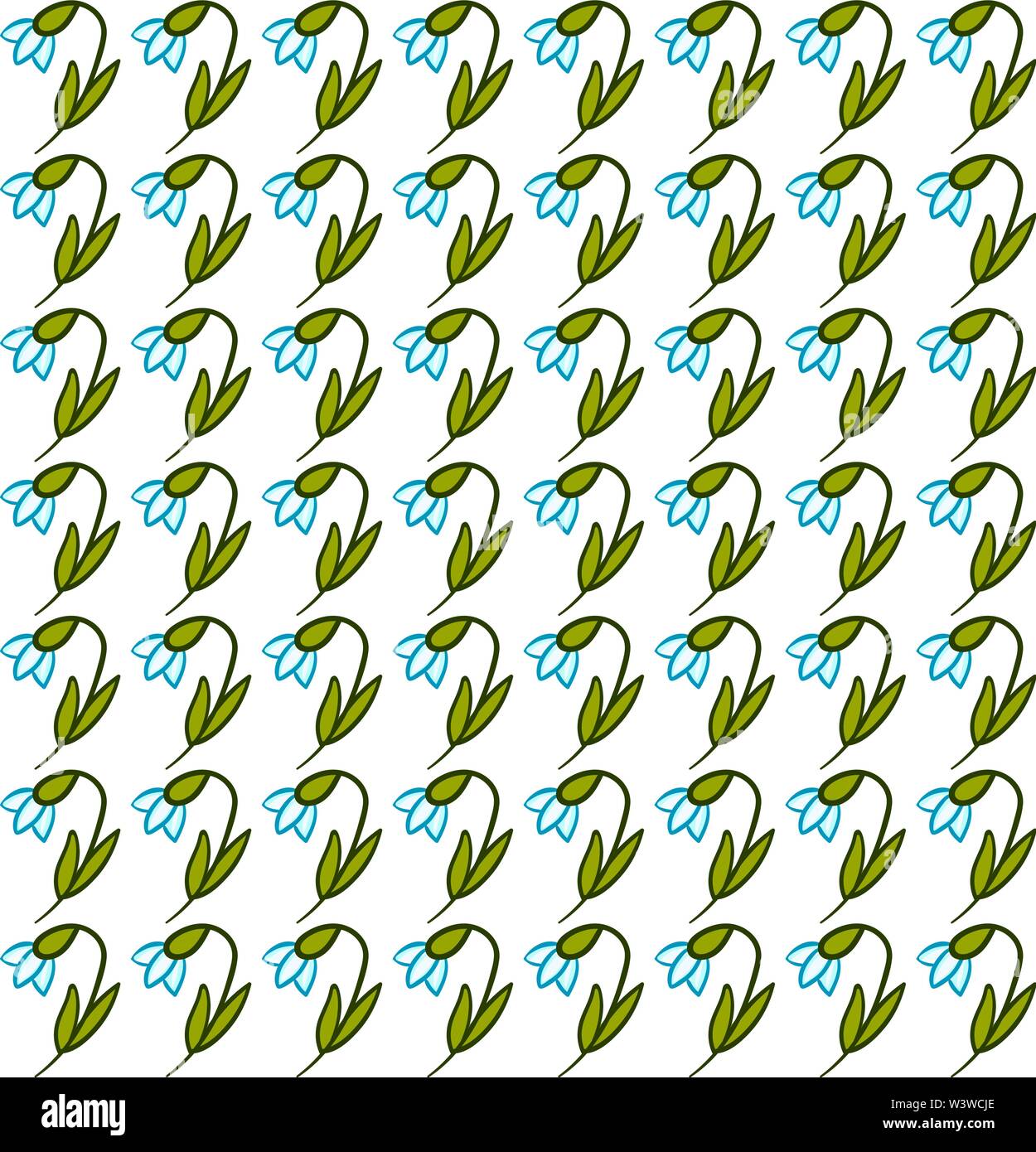 Snowdrops wallpaper, illustration, vector on white background Stock ...