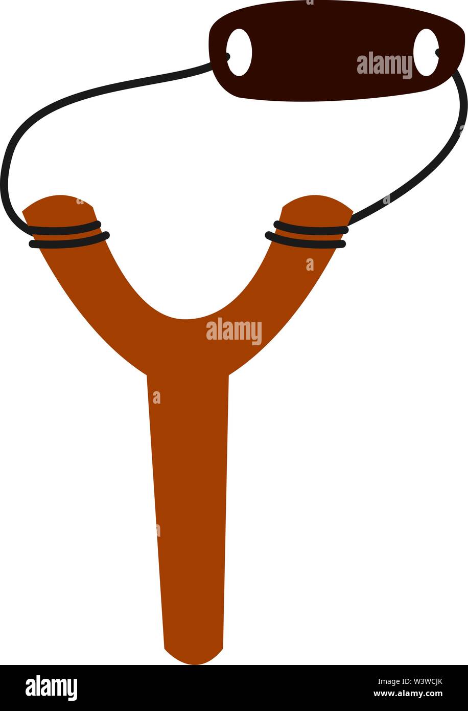 Sling shot, illustration, vector on white background Stock Vector Image ...