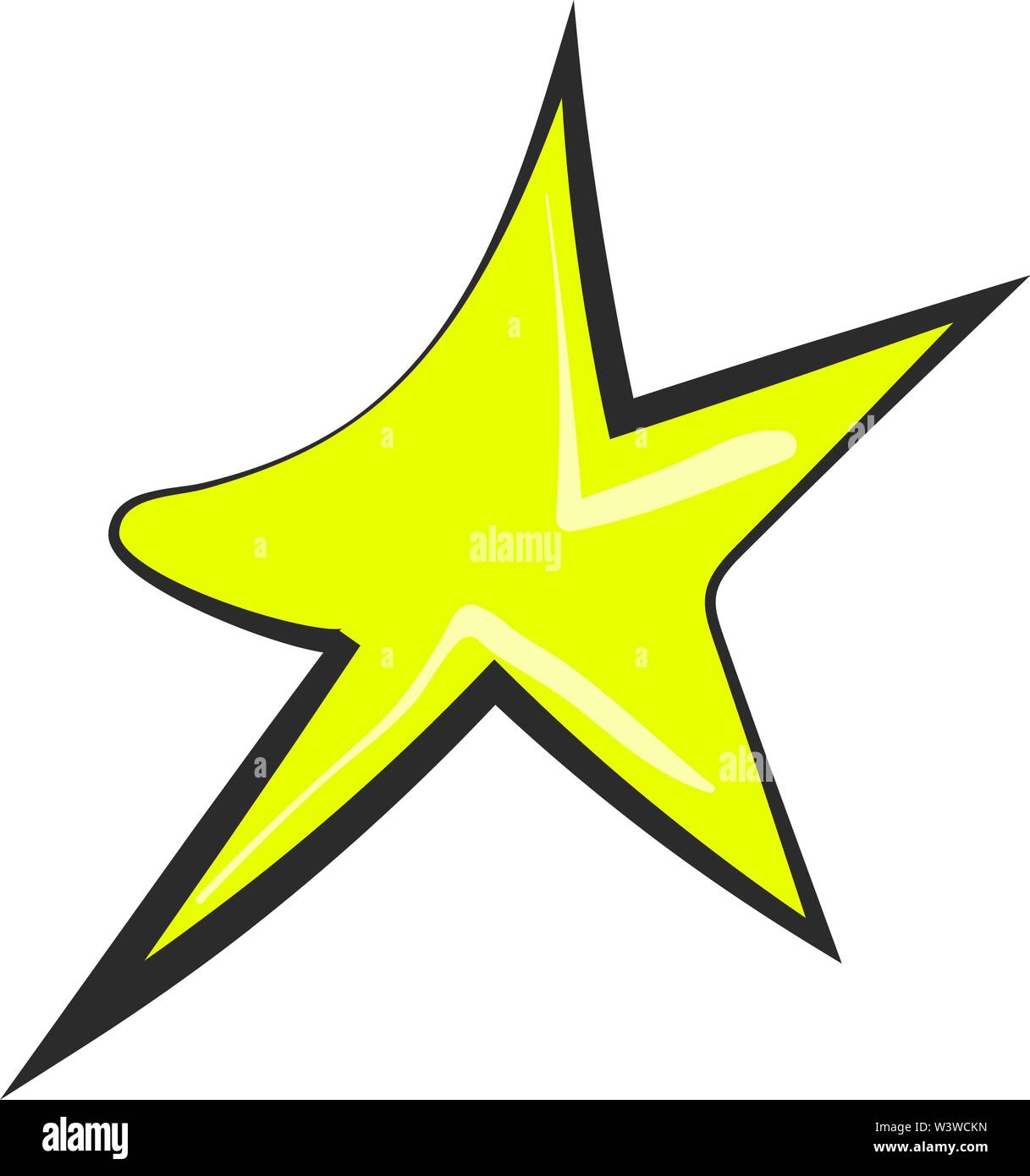 Yellow star, illustration, vector on white background Stock Vector ...