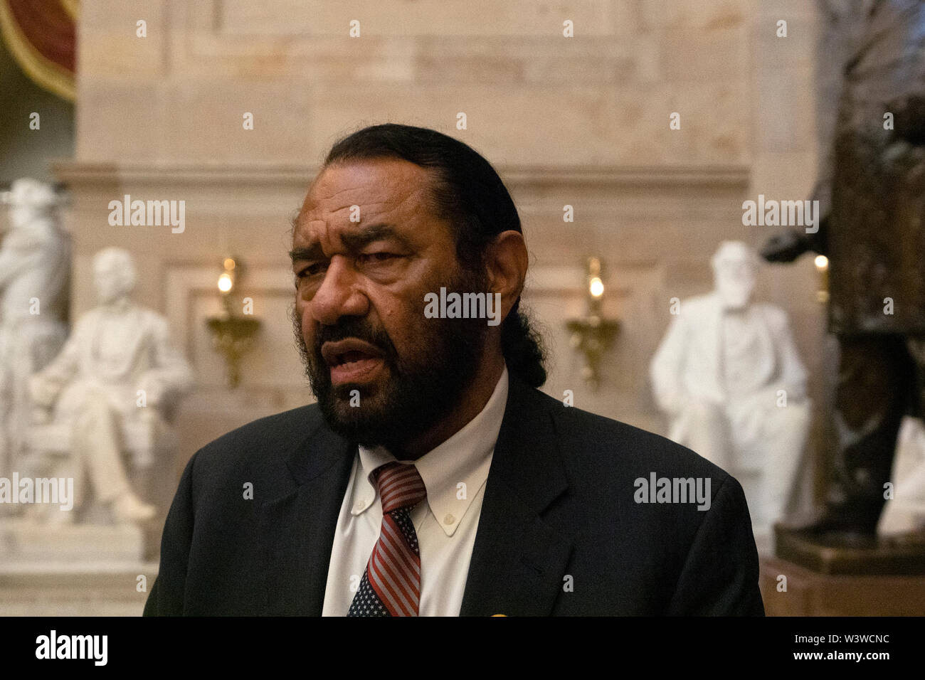 United States Representative Al Green (Democrat of Texas) speaks to ...