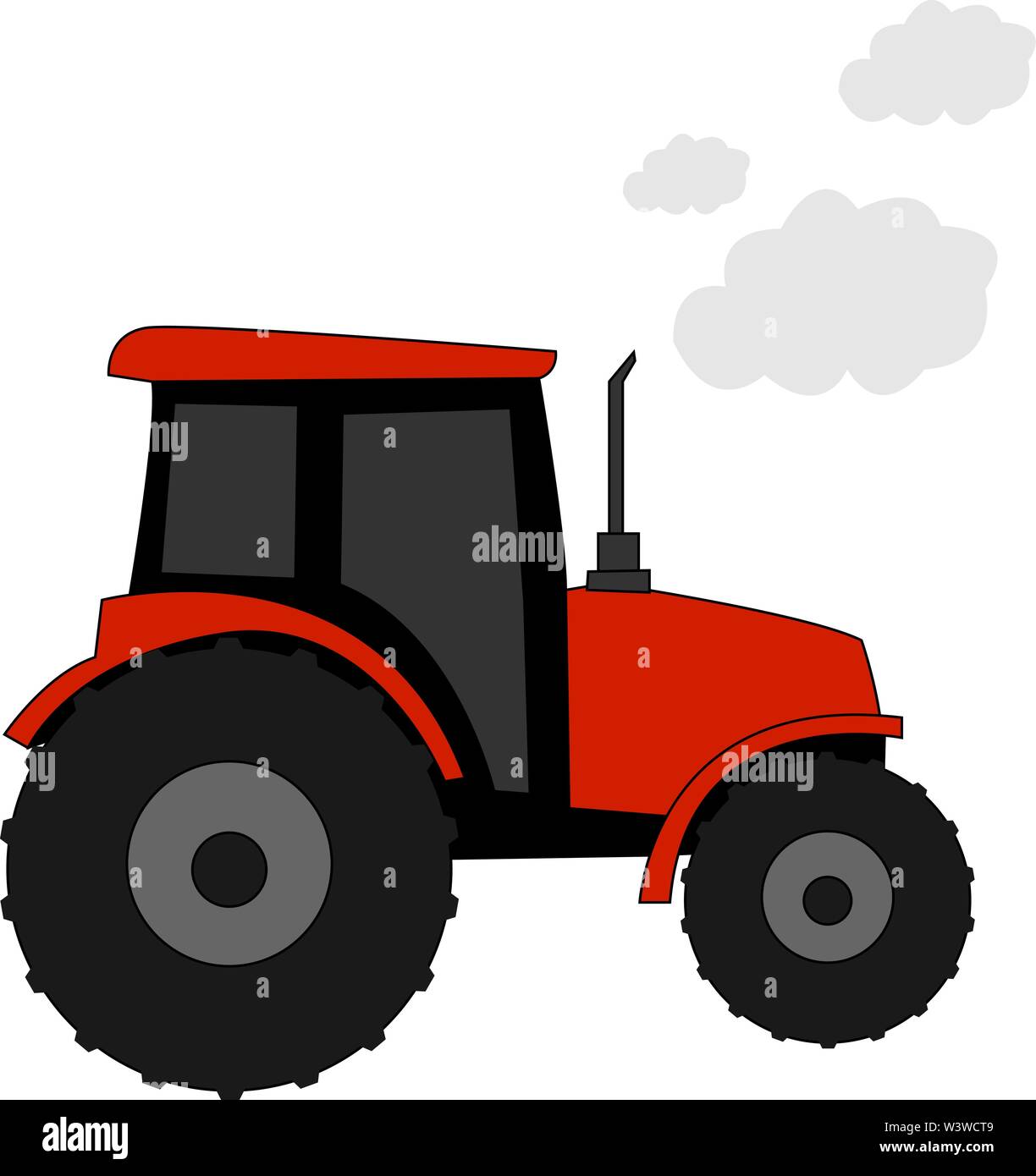 Red Tractor Clipart