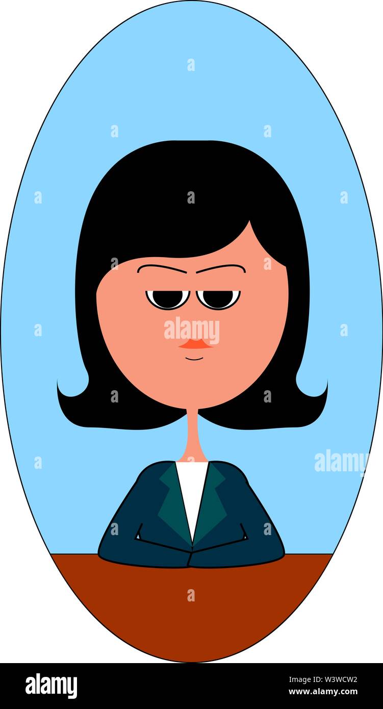 Girl is host on tv, illustration, vector on white background Stock ...