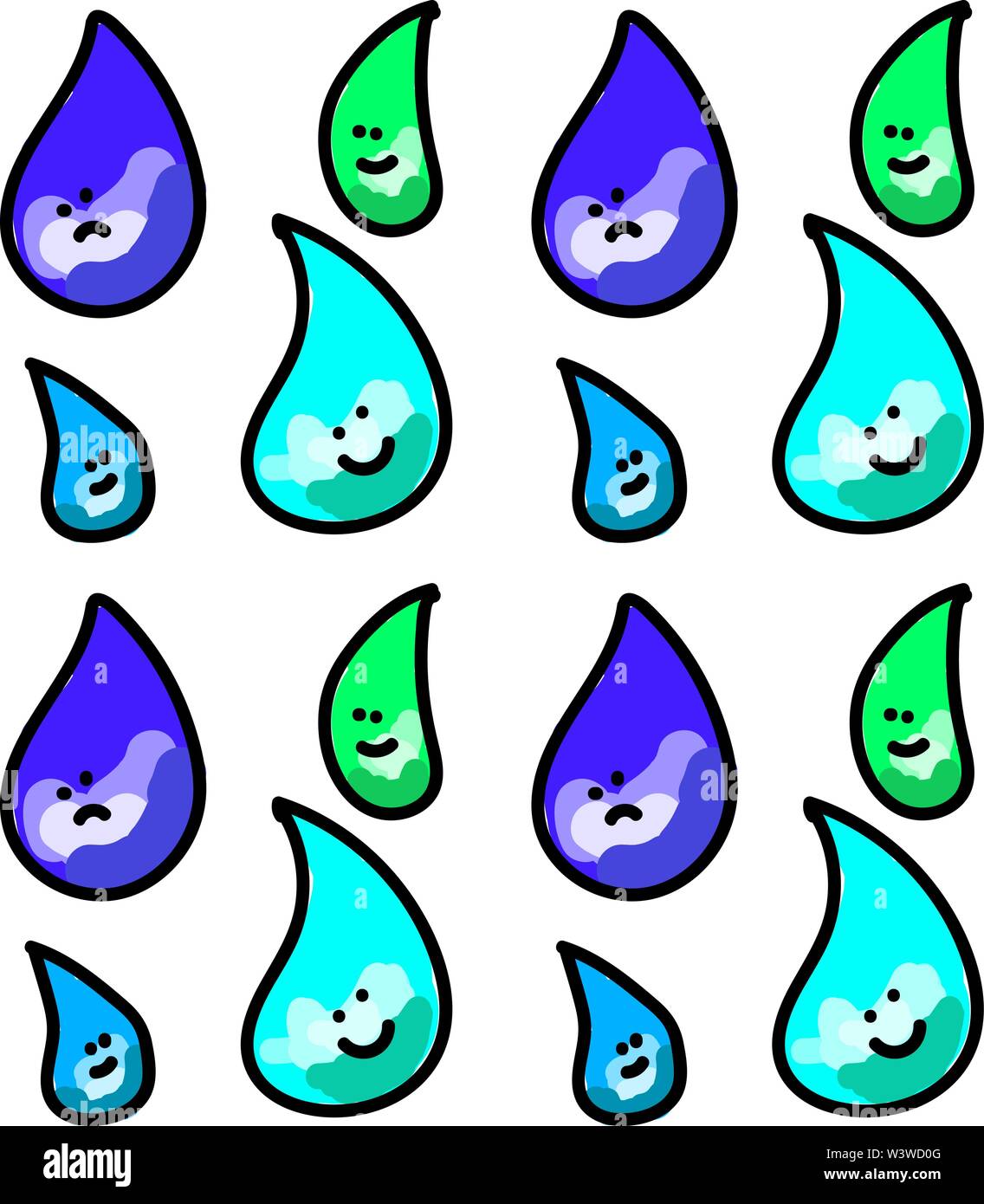 Waterdrops wallpaper, illustration, vector on white background Stock ...