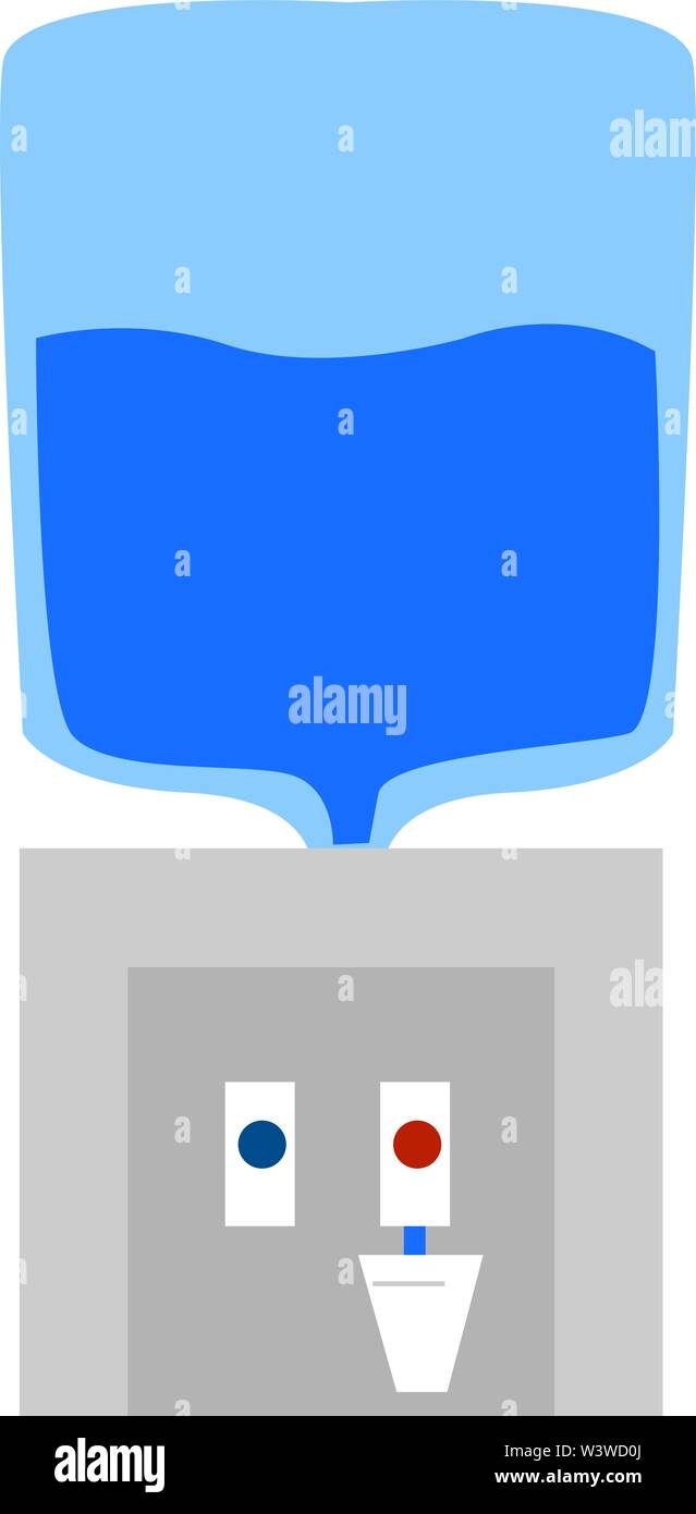 Water machine, illustration, vector on white background Stock Vector ...