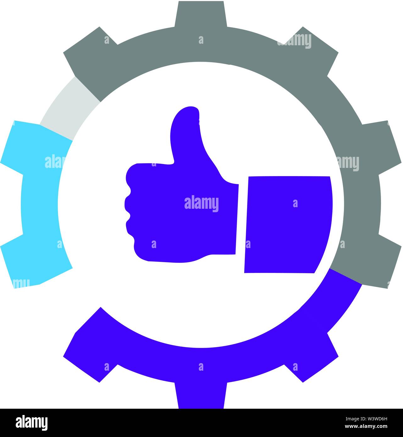 abstract logo thumb hand graphics and gears vector logo template ready ...