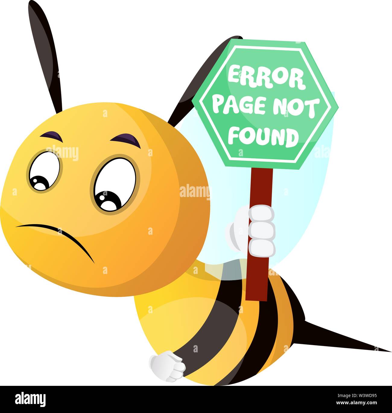 Cartoon bee holding sign hi-res stock photography and images - Alamy