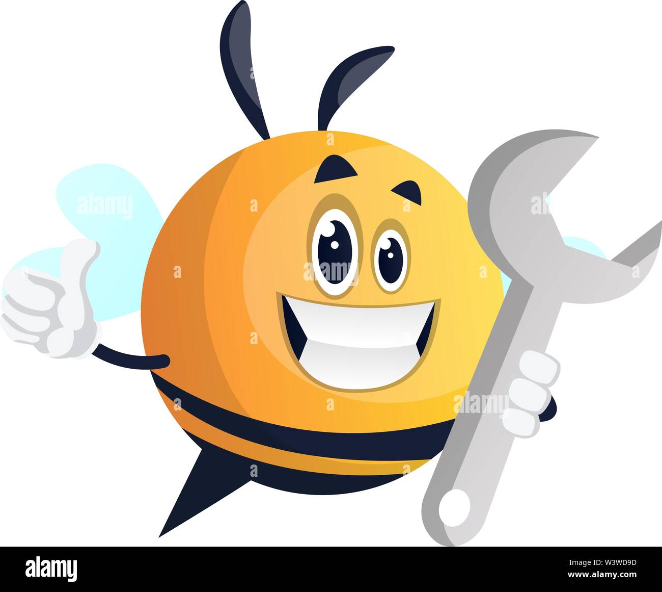 Cartoon bee thumbs up hi-res stock photography and images - Alamy