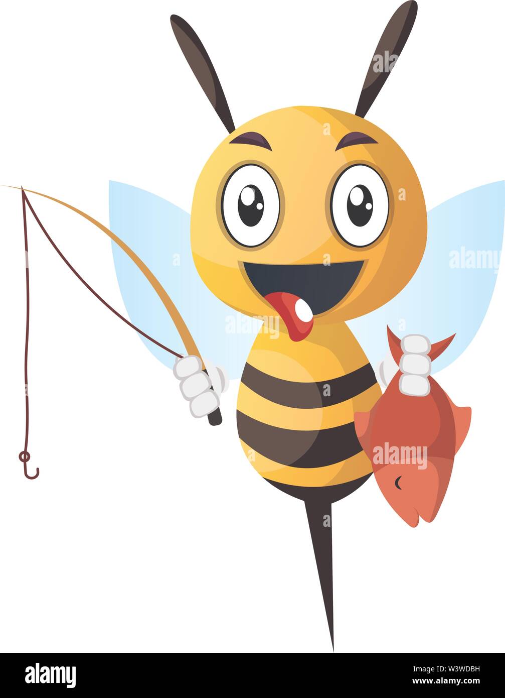 Fisherman on stick Cut Out Stock Images & Pictures - Alamy