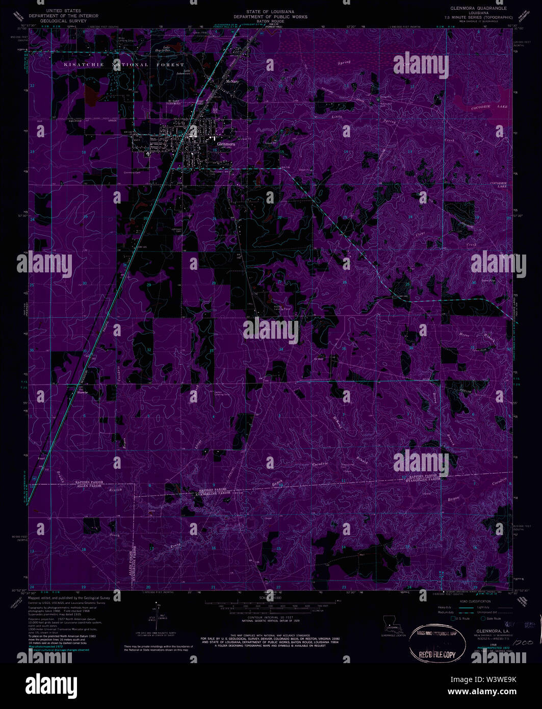 Map of glenmora hi-res stock photography and images - Alamy