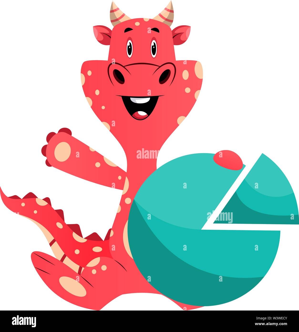 Cartoon book characteris holding success sign diagram, illustration ...