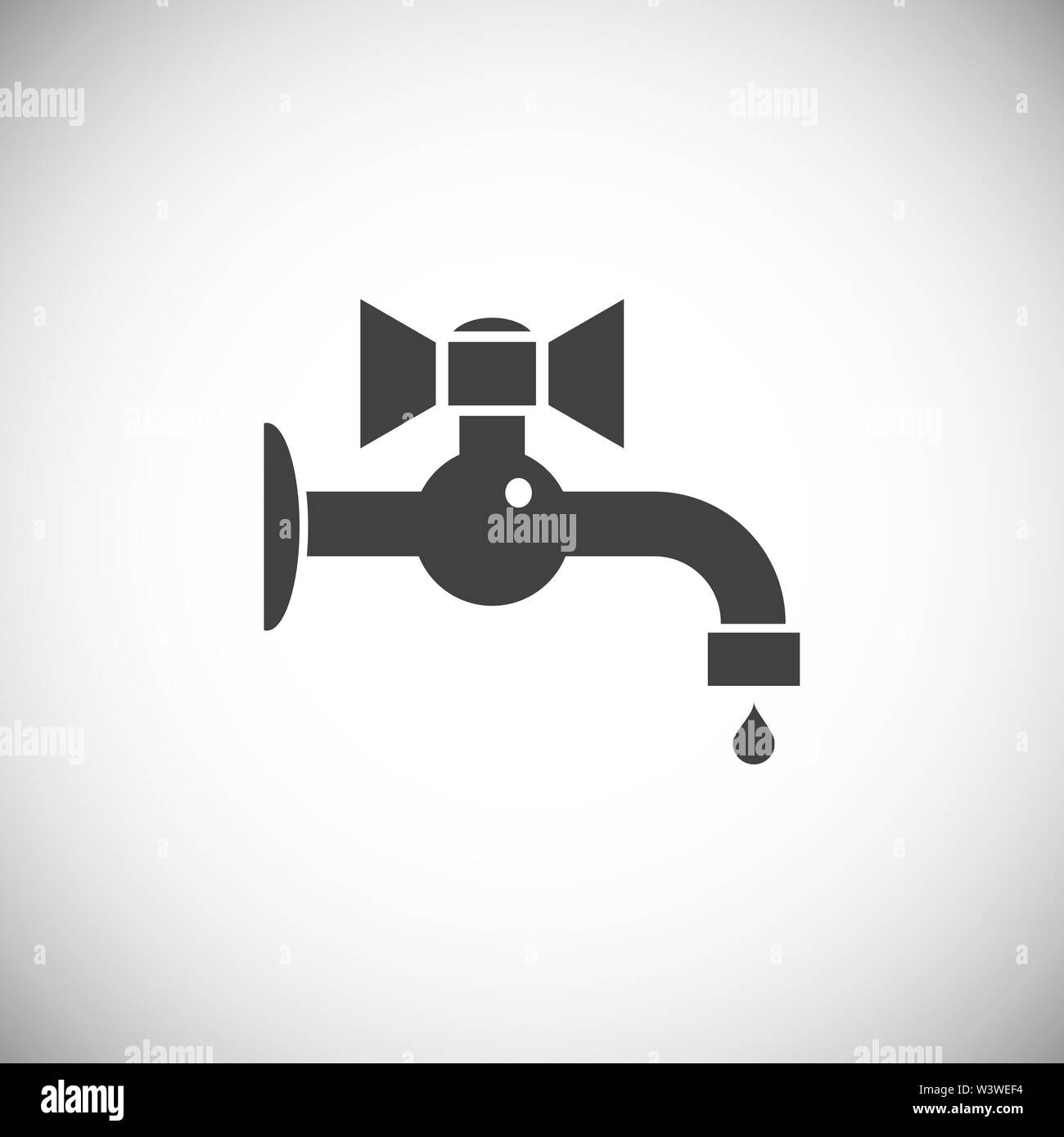 Faucet related icon on background for graphic and web design. Simple ...