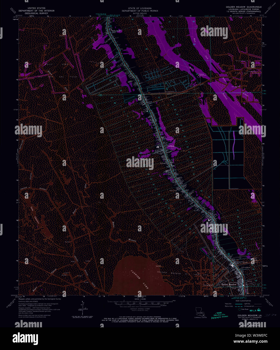 Golden meadow louisiana map hi-res stock photography and images - Alamy