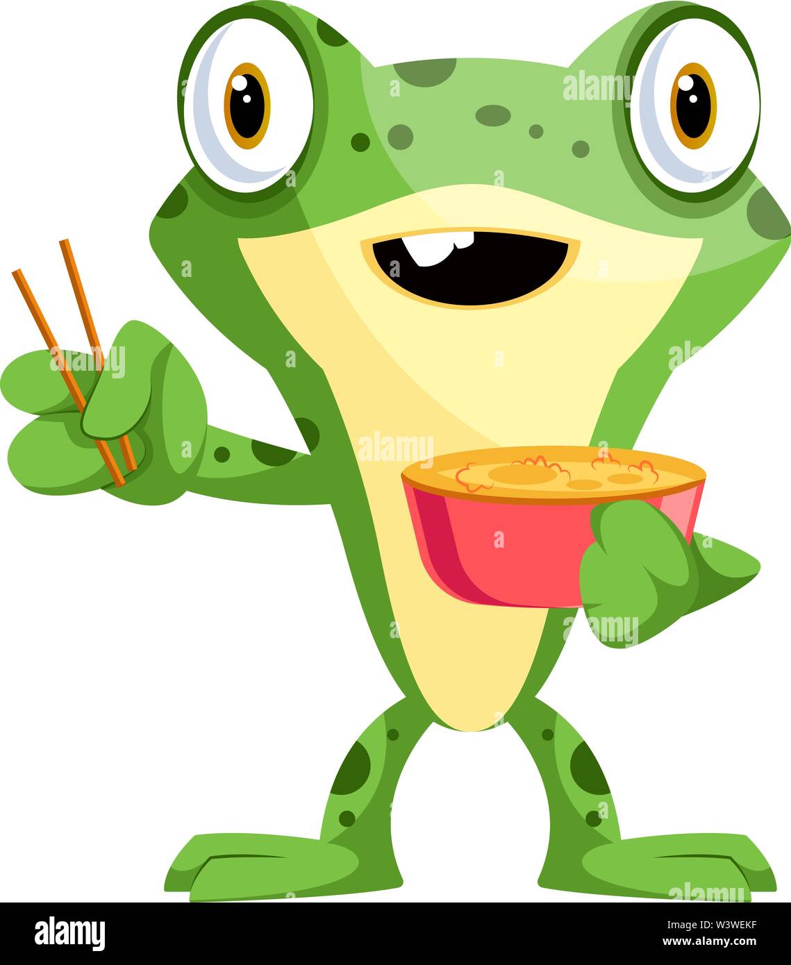 Cute happy baby eating Stock Vector Images - Alamy