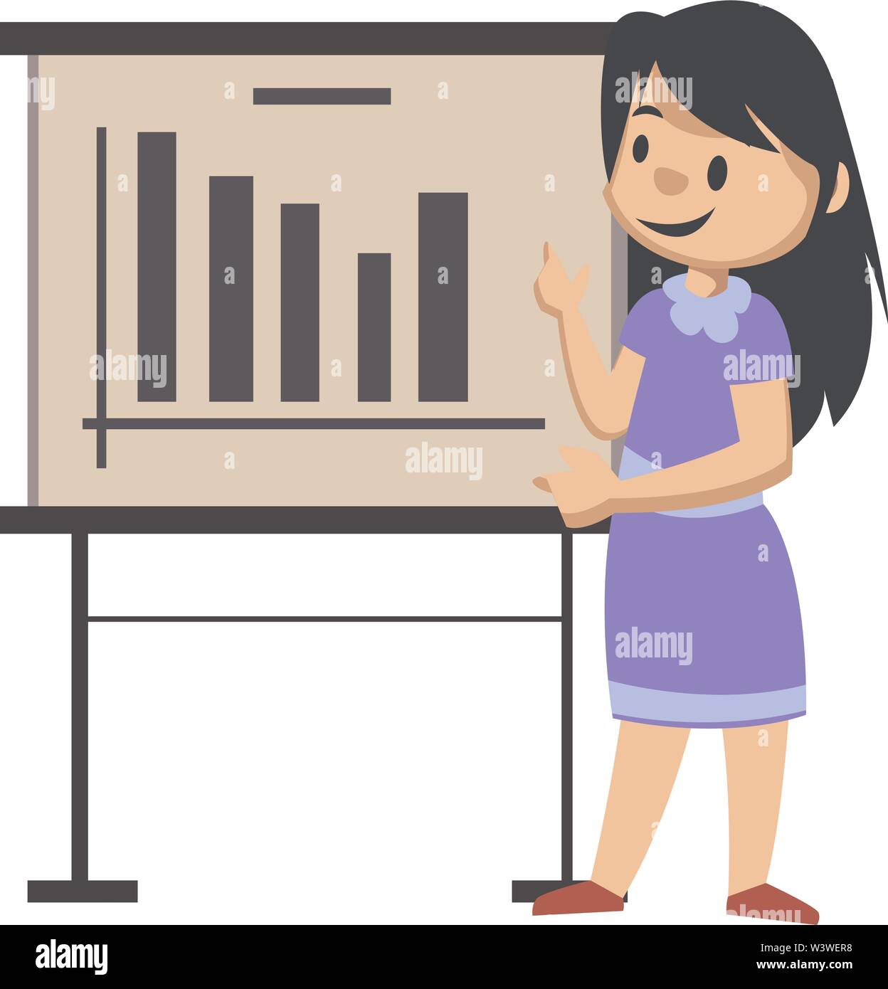 Girl with statistics Stock Vector Images - Alamy