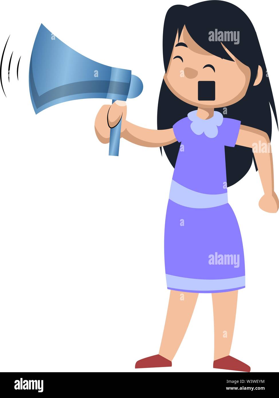 Woman megaphone character hi-res stock photography and images - Alamy