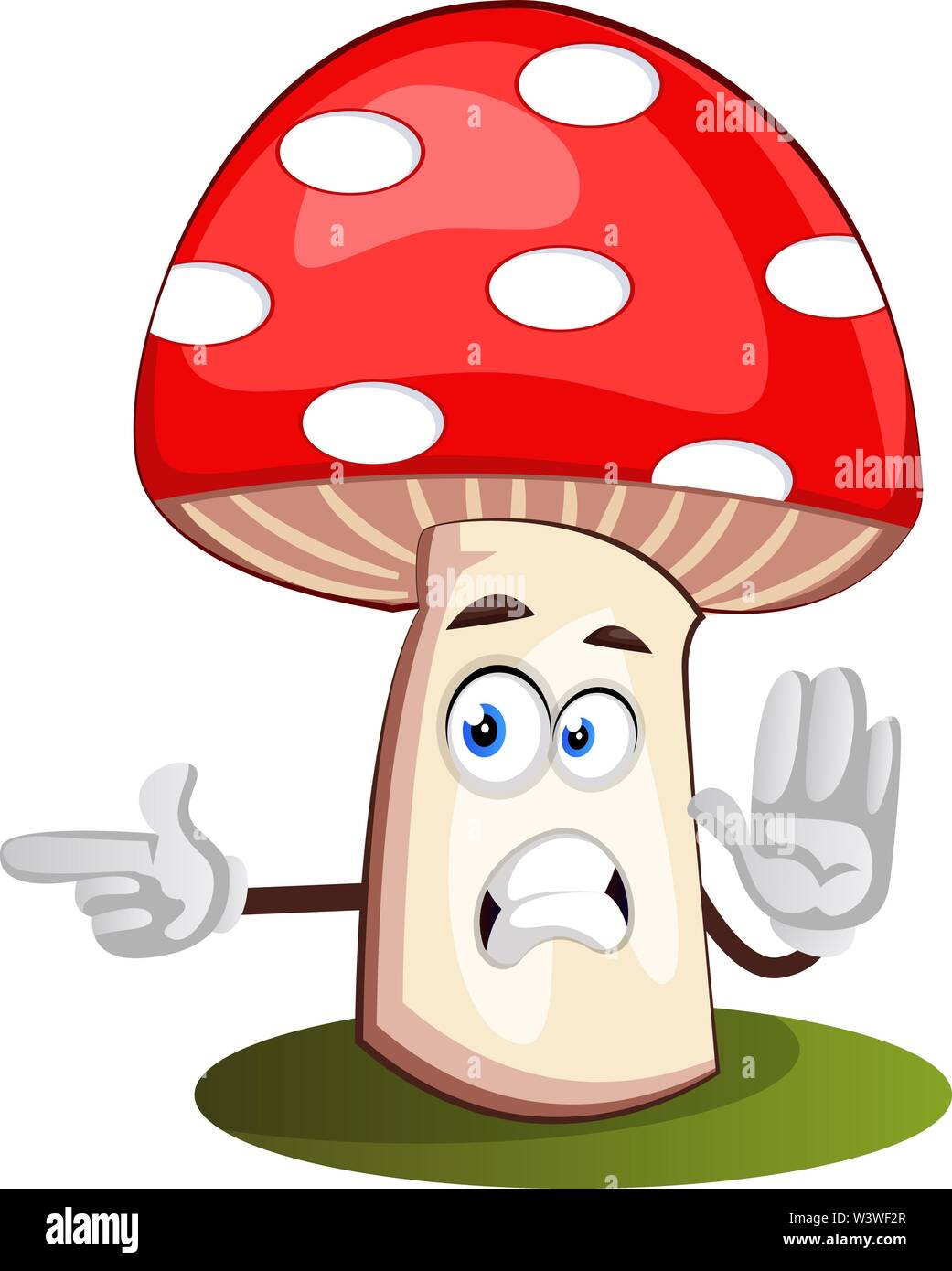 Vector illustration of hand with pointing finger on white background ...