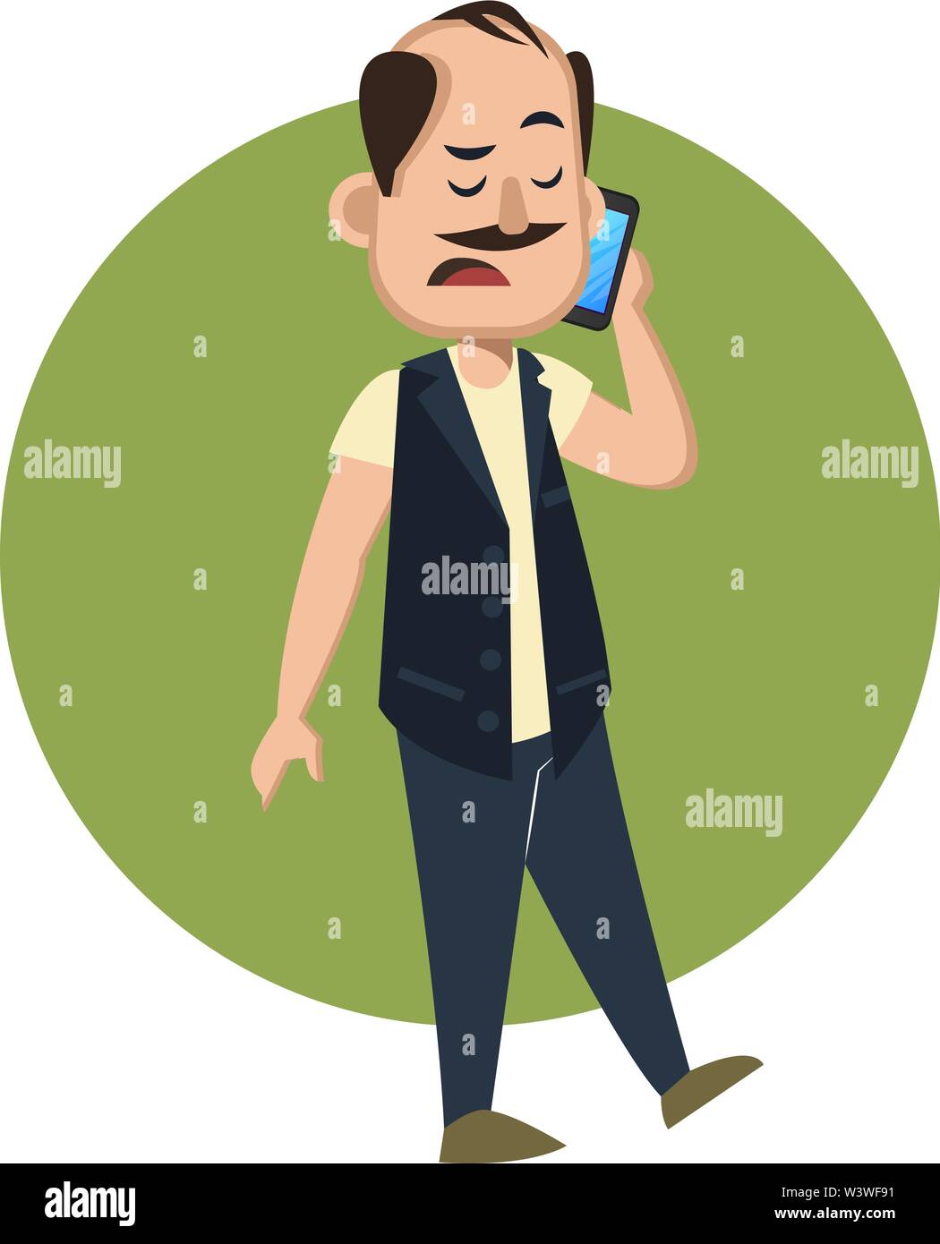 Man talking on phone hand Stock Vector Images - Alamy