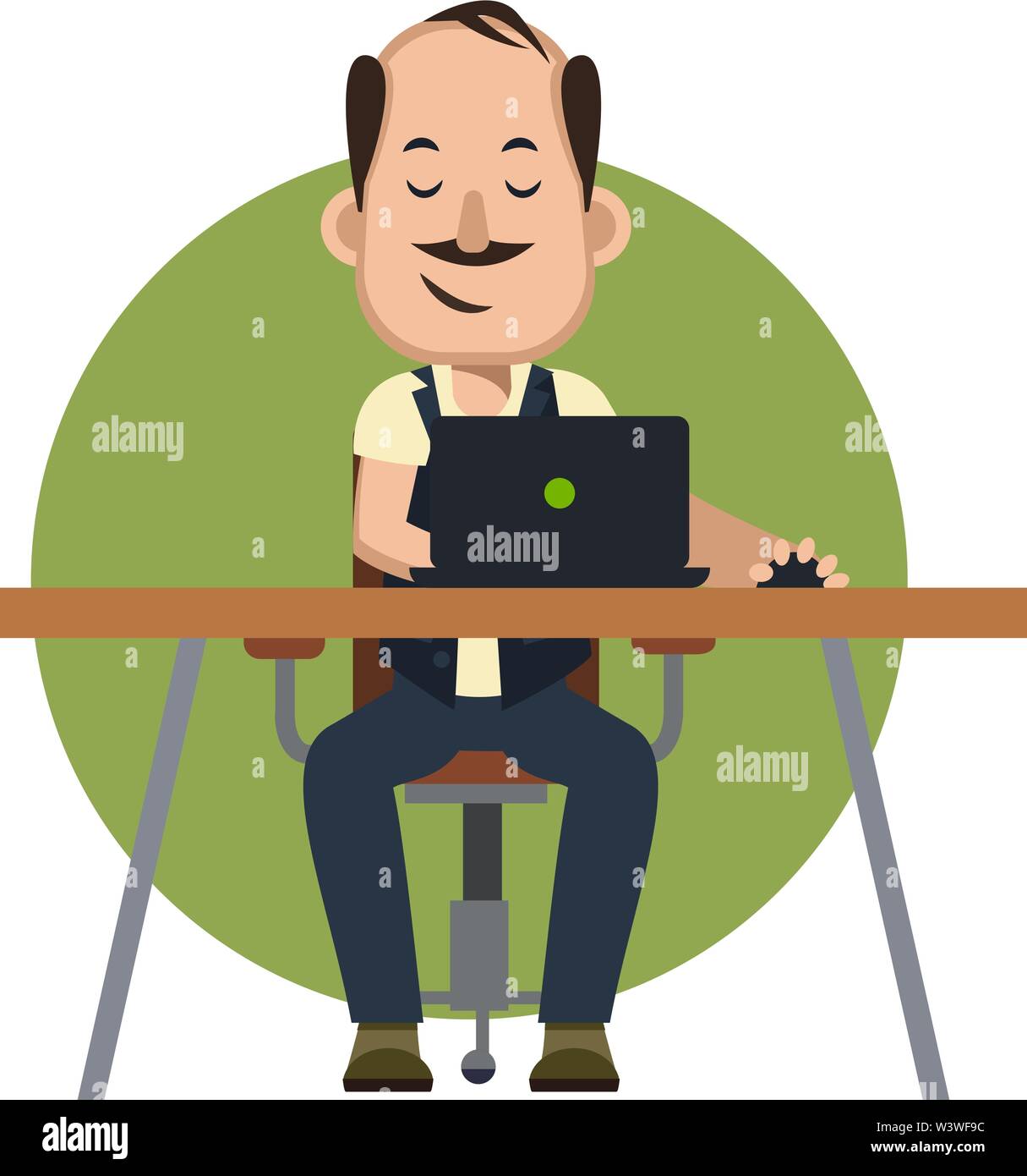 Man presenting computer on Stock Vector Images - Alamy