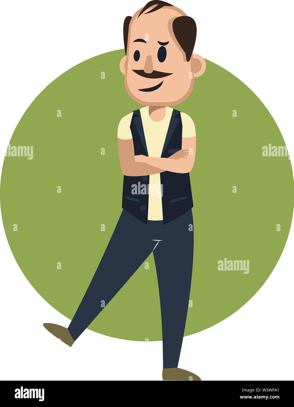 Man thinking, illustration, vector on white background Stock Vector ...