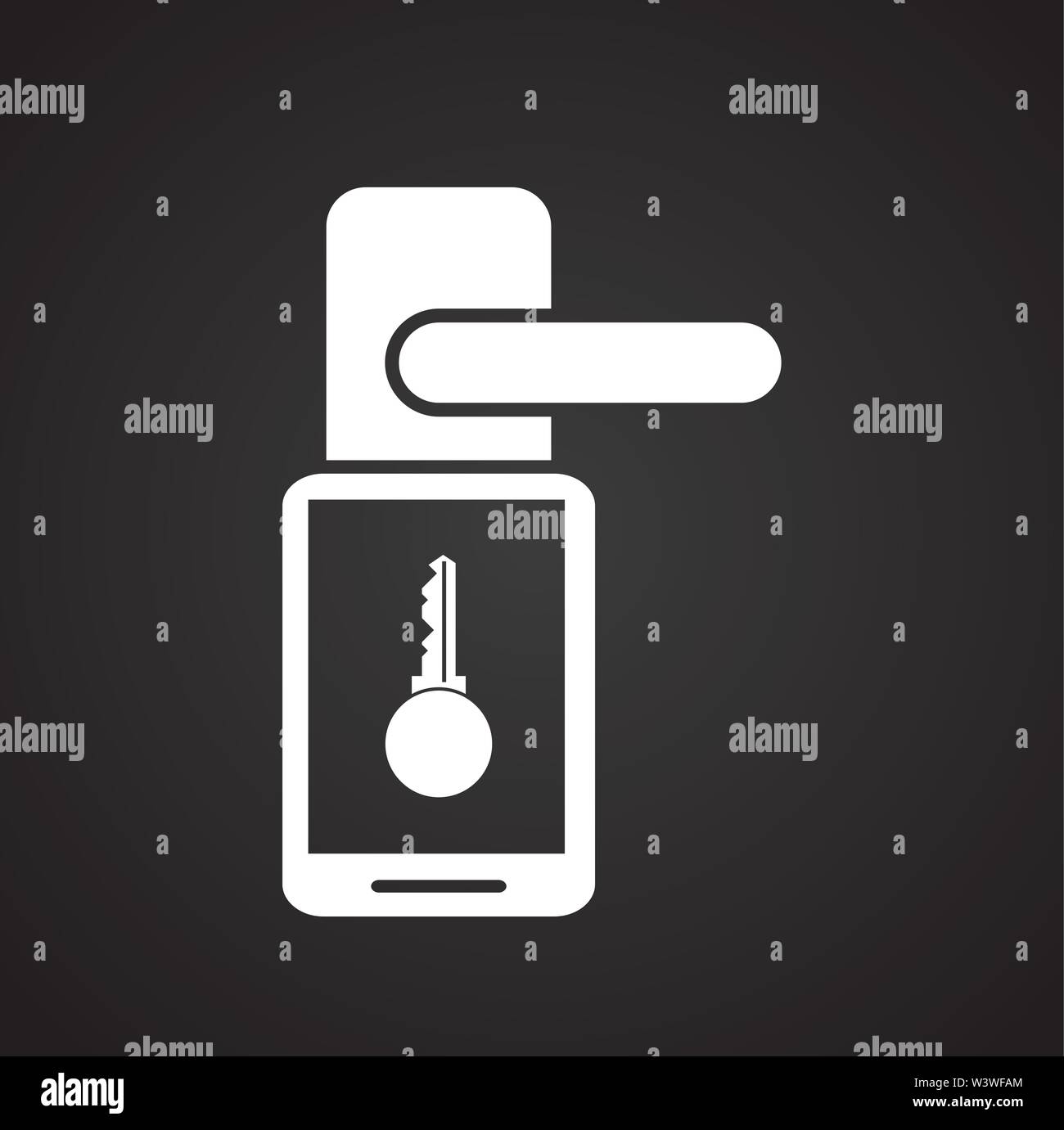 Smart lock icon on background for graphic and web design. Simple ...