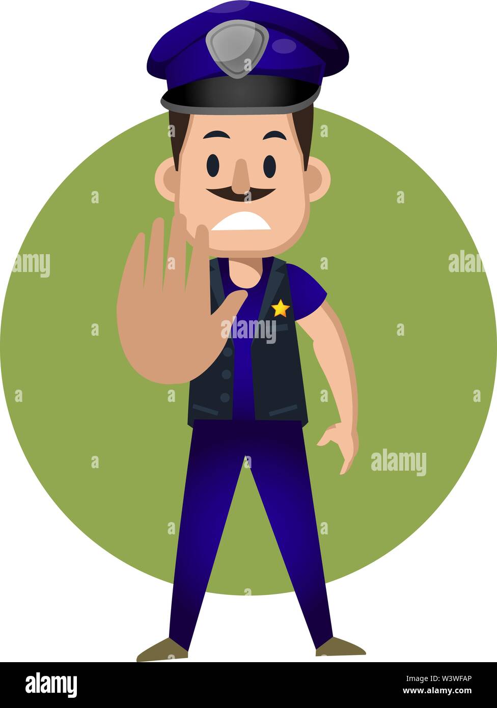 Happy Policeman Cut Out Stock Images & Pictures - Alamy