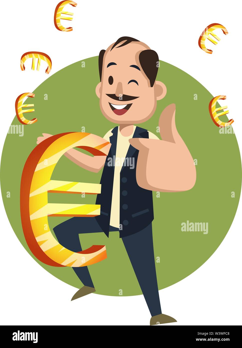 Man with euro Stock Vector Images - Alamy