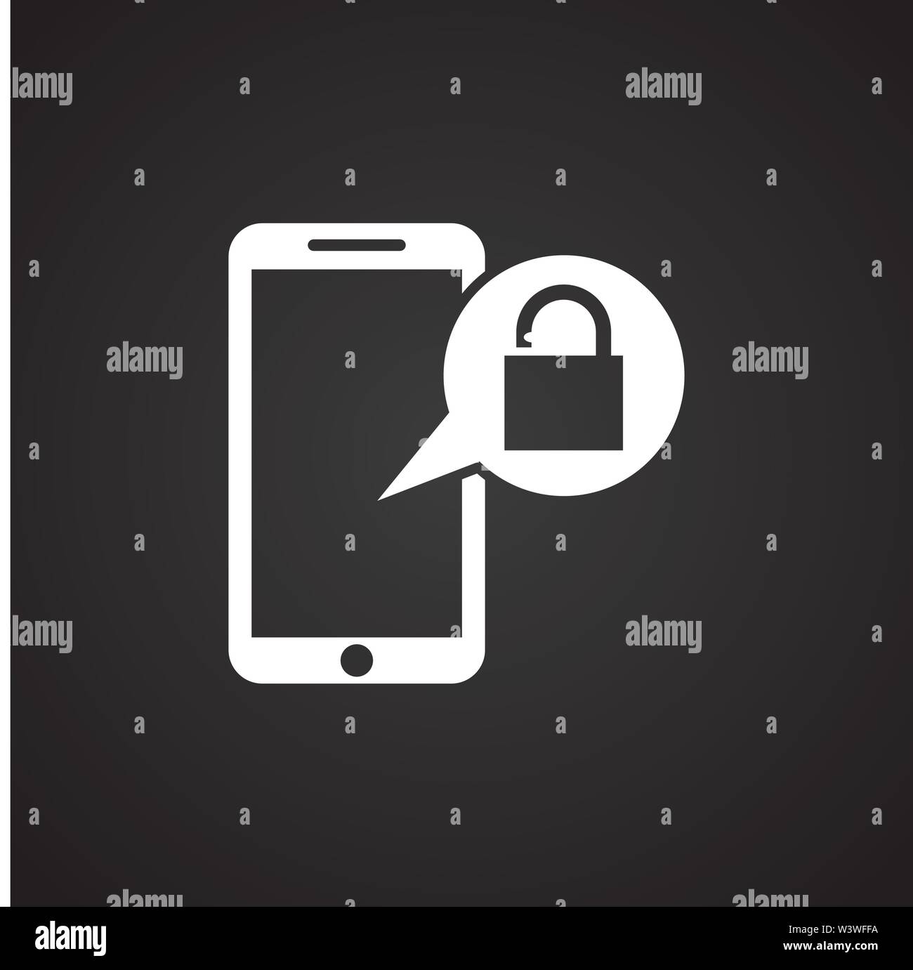 Smart lock icon on background for graphic and web design. Simple ...