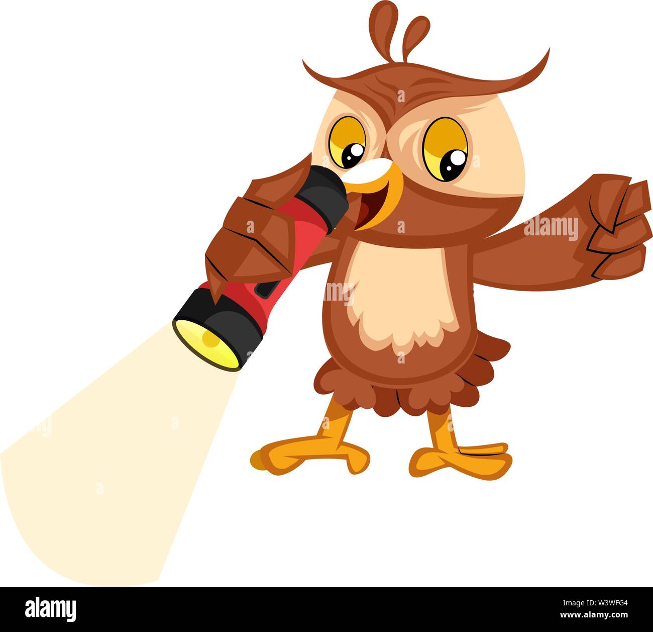 Spotlight on an owl Stock Vector Images - Alamy