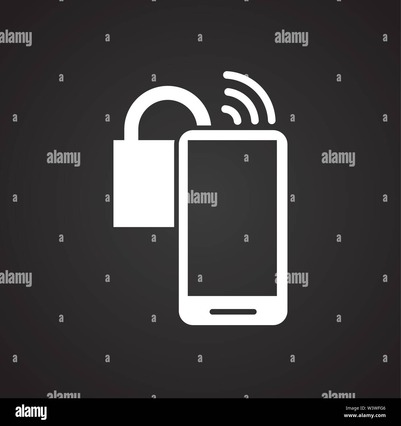 Smart lock icon on background for graphic and web design. Simple ...