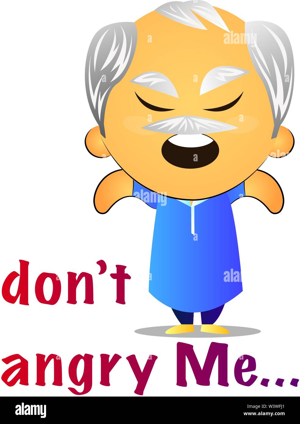 Cartoon illustration grumpy old man hi-res stock photography and images ...