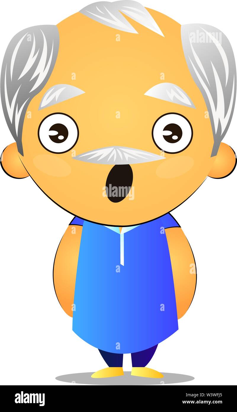 Shocked man on white Stock Vector Images - Alamy