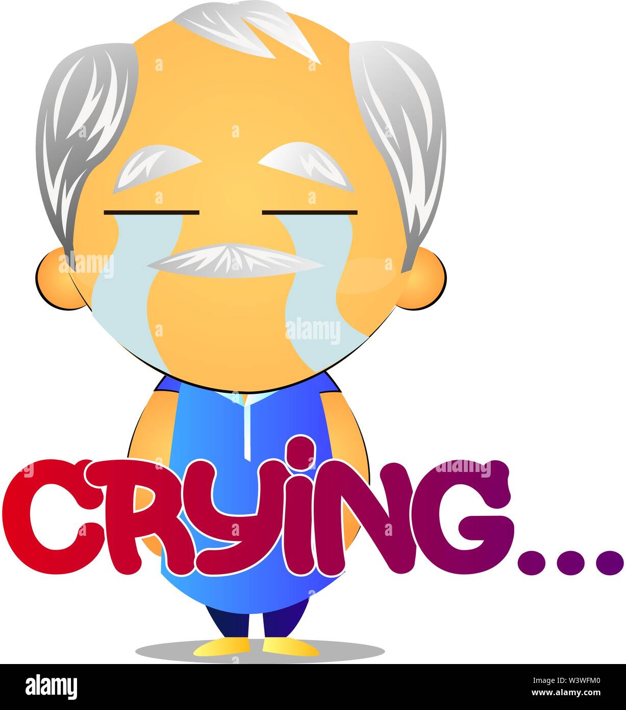 Old man cry Stock Vector Images - Alamy