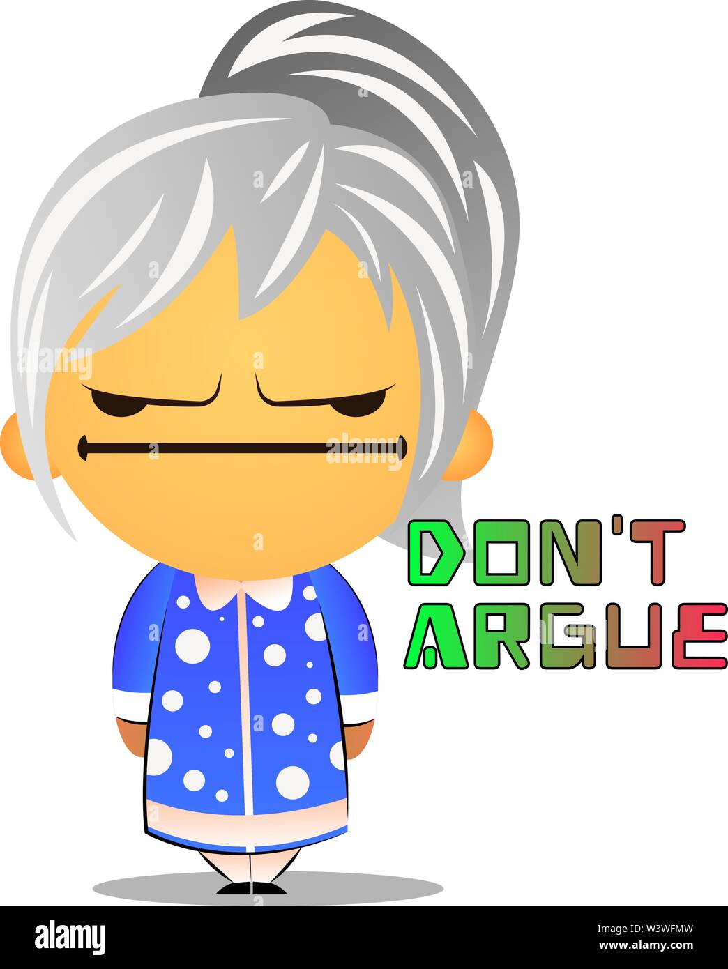 Family dispute elderly mother Stock Vector Images - Alamy