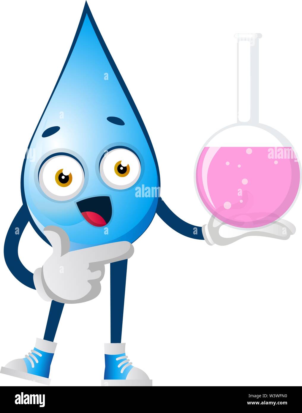 Water drop with tubes , illustration, vector on white background Stock ...