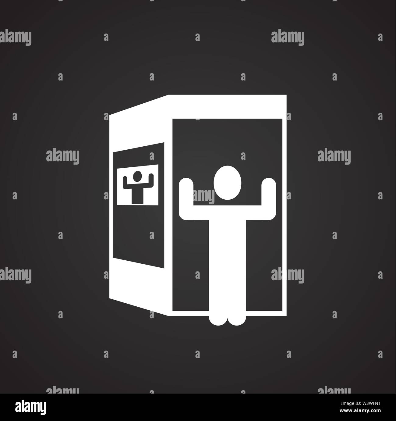 Human scanning related icon on background for graphic and web design ...