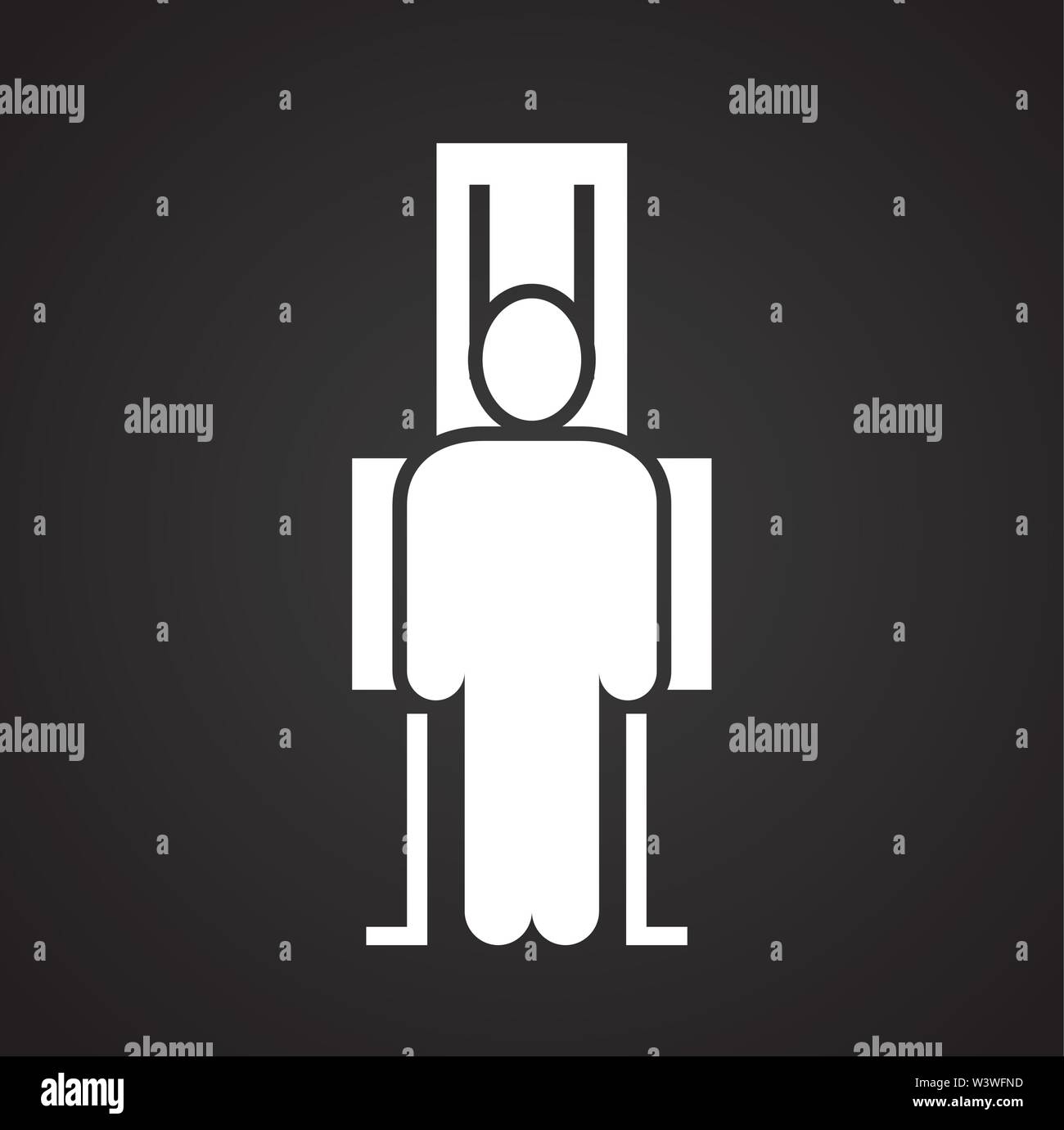 Human scanning related icon on background for graphic and web design ...