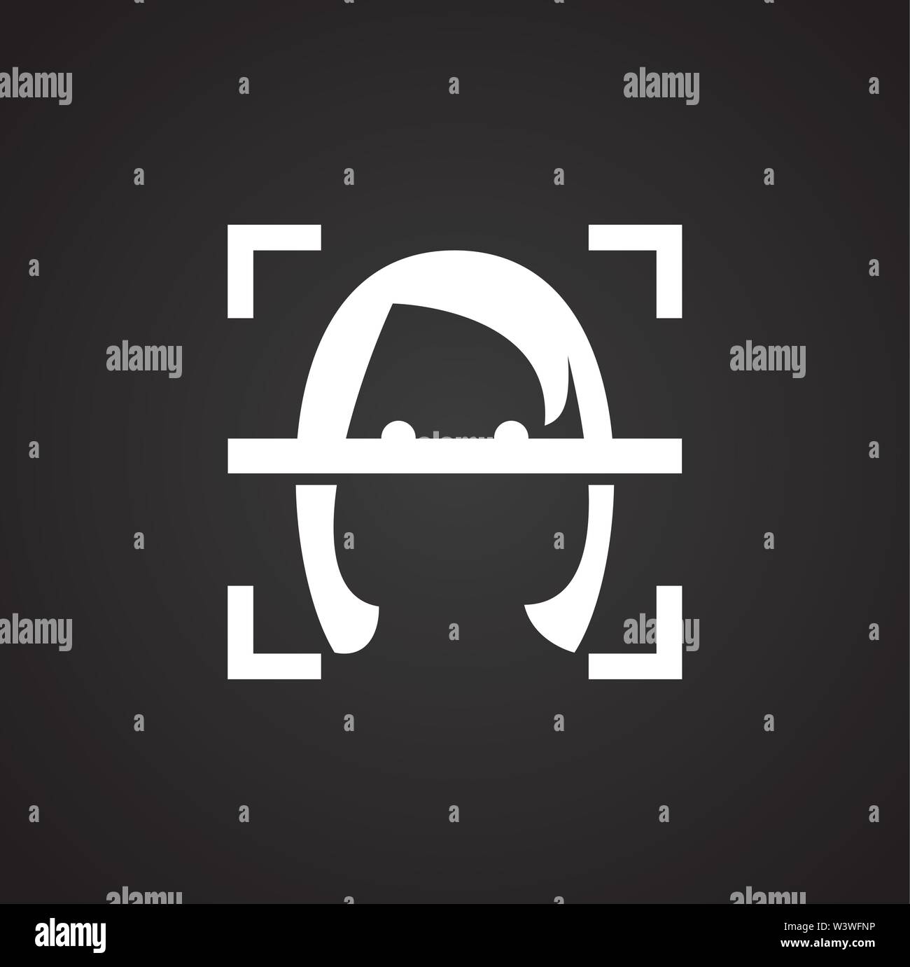 Human scanning related icon on background for graphic and web design ...