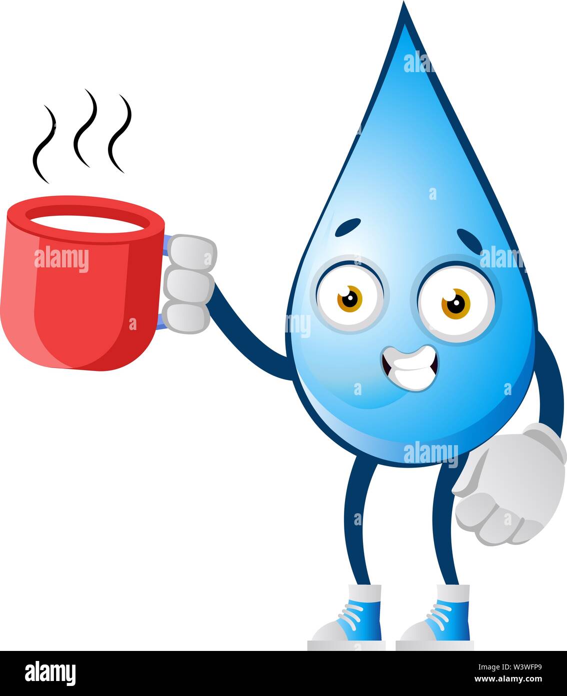 Water drop with tea, illustration, vector on white background Stock ...