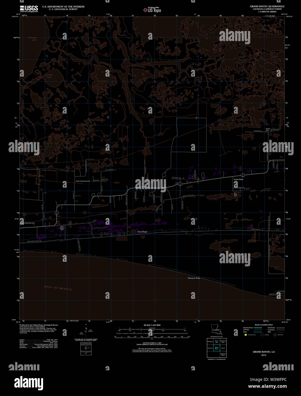 Map of grand bayou hi-res stock photography and images - Alamy