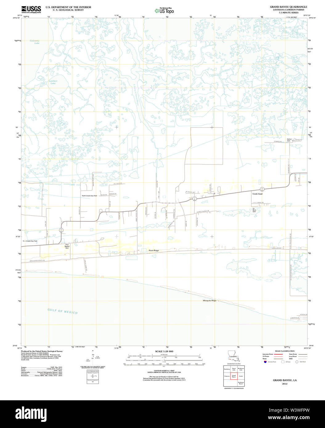 Map of grand bayou Cut Out Stock Images & Pictures - Alamy
