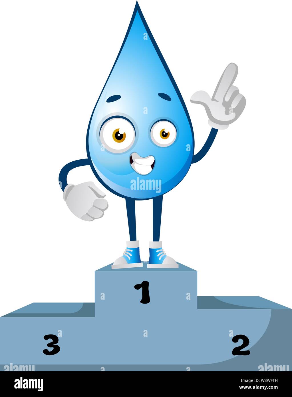 Water drop is winner, illustration, vector on white background Stock ...