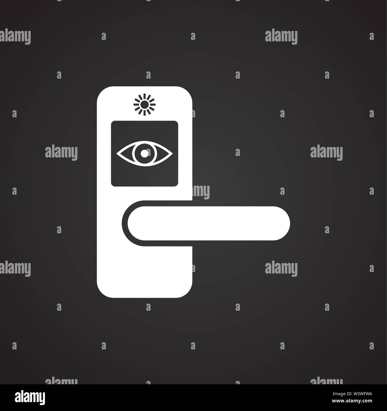 Smart lock icon on background for graphic and web design. Simple ...